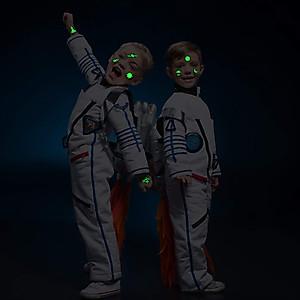 Konsait 140pcs Glow in The Dark Space Temporary Tattoo for Kids,Luminous Solar System Universe Outer Space UFO Temporary Tattoos for Boys Girls Stockings Stuffers Goody Filler Birthday Party Favor