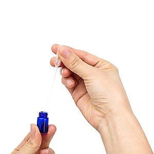 ZEJIA Essential Oil Bottles, 2ML Mini Glass Oil Bottles, 24 Packs Oil Vials Sample Bottles, Anointing Oil Bottles with Black Caps, 2 Droppers