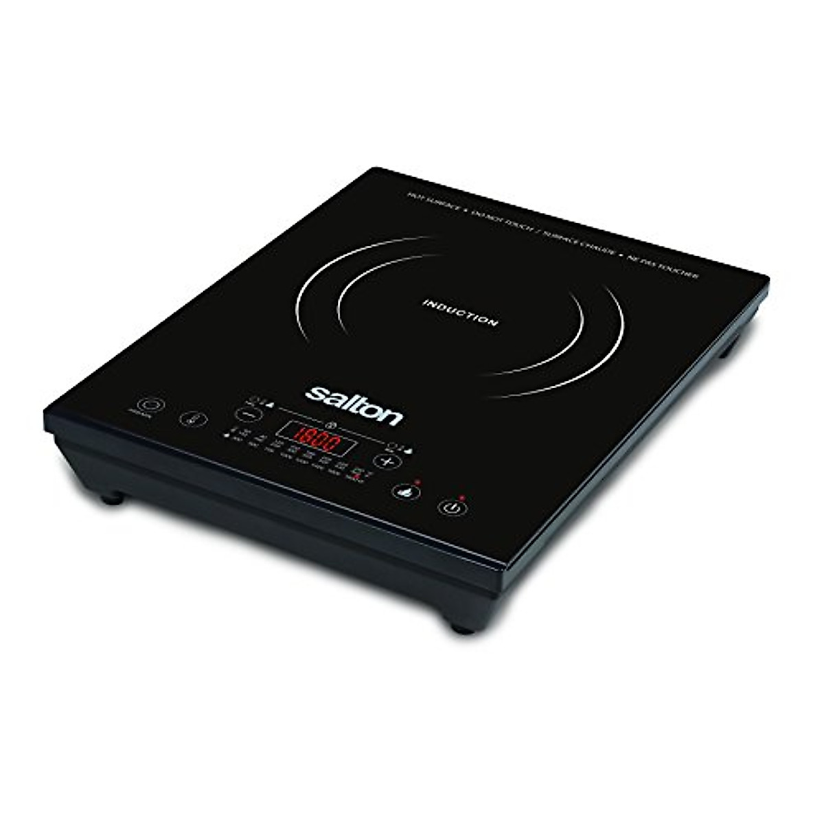 Salton ID1350, Induction Portable Electric Cooktop, 2.5"x11.3"x14.8", Black