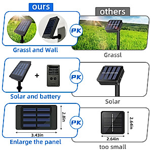 IJG 2 Pack Solar Rope Lights Outdoor Lights, 8 Modes and Timer Clear Tube Each 33ft 100 LED Fairy String Lights for Garden Yard Porch Tree Pool Patio Christmas Home Decoration Light