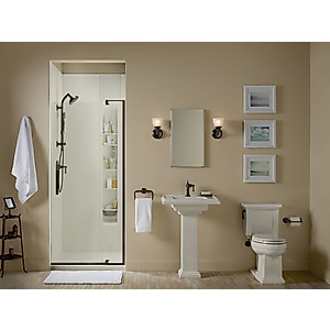 KOHLER CB-CLC1526FS CLC Flat 15" W x 26" H Aluminum Single Medicine Cabinet with Mirrored Door, Beveled Edges, Anodized Aluminim