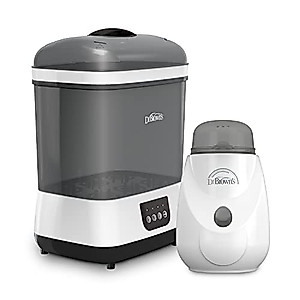 Dr. Brown's Clean Steam Baby Bottle and Pacifier Sterilizer and Dryer with Insta-Feed Bottle Warmer Combination Pack