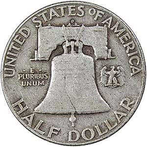 1951 D Franklin Half Dollar VF Very Fine 90% Silver 50c US Coin Collectible