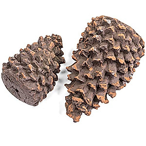 Barton 9Pc Ceramic Log Set Pine Wood Style w/Stackable Gas Heat Resistant Outdoor Indoor Fireplace Fire Wood Fake Realistic