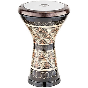 Meinl Percussion Copper Doumbek Egyptian Goblet Drum, Hand Engraved — MADE in TURKEY — Synthetic Head, 2-YEAR WARRANTY (HE-3012)