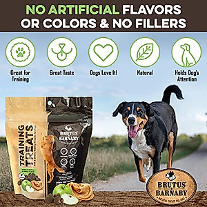 BRUTUS & BARNABY Training Treats for Dogs - Peanut Butter & Apple - All-Natural Healthy Low Calorie Vegan Treat - Great to Use for Rewards in Training Your Puppy Or Dog