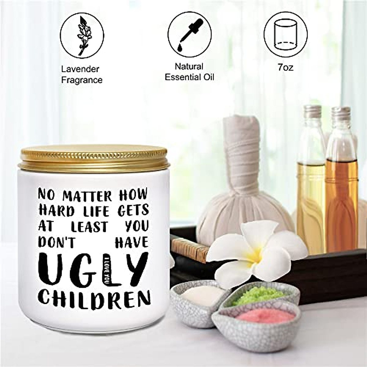 Mothers Day Gifts for Moms from Daughter Son 7oz Lavender Scented Candles Happy Birthday Gifts for Mom Funny Soy Eco-Friendly Long Lasting Handmade Natural Soy Max Candle Christmas Presents for Mom
