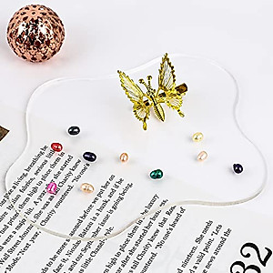 Acrylic Coaster, Transparent Coaster for Desk, Acrylic Desk Coaster, Transparent Irregular Coast, Clear Desk Coasters, Drink Cup Coasters Table Ornaments for Kitchen, Bar, Dining Table