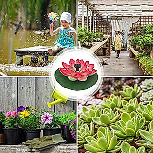 n/a Solar Lotus Fountain Lotus Flower Fountain Fountain Water Pump Courtyard Landscape Colors Garden Fountain Pond Solar (Color : B)