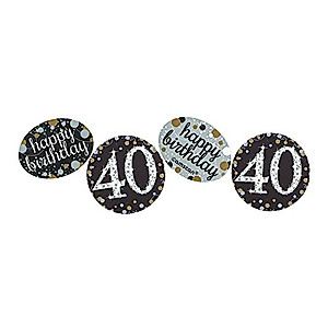 Over the Hill 'Sparkling Celebration' 40th Birthday Confetti Value Pack (3 types)