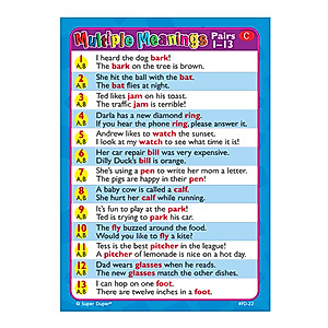 Super Duper Publications | Multiple Meanings Fun Deck Flash Cards | Educational Learning Resource for Children
