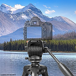 Barska AF13650 Professional Tripod with Fluid Head & Carrying Case for Spotting Scopes, Binoculars, Cameras, etc