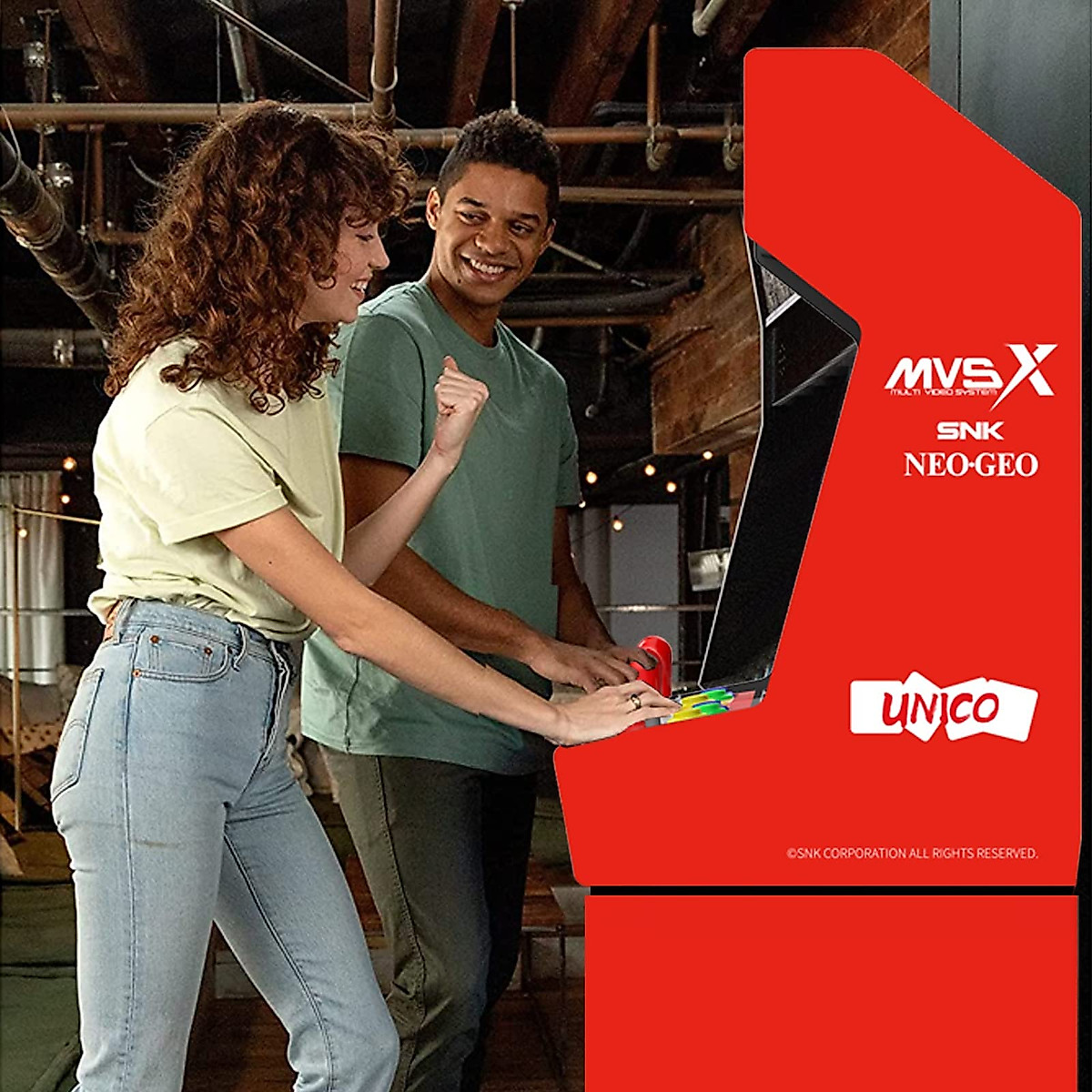 UNICO MVSX Home Arcade, Preloaded 50 SNK Licenced Retro Games, Support Two Players to Play Games Concurrently, Including The King of Fighters/Metal Slug and More