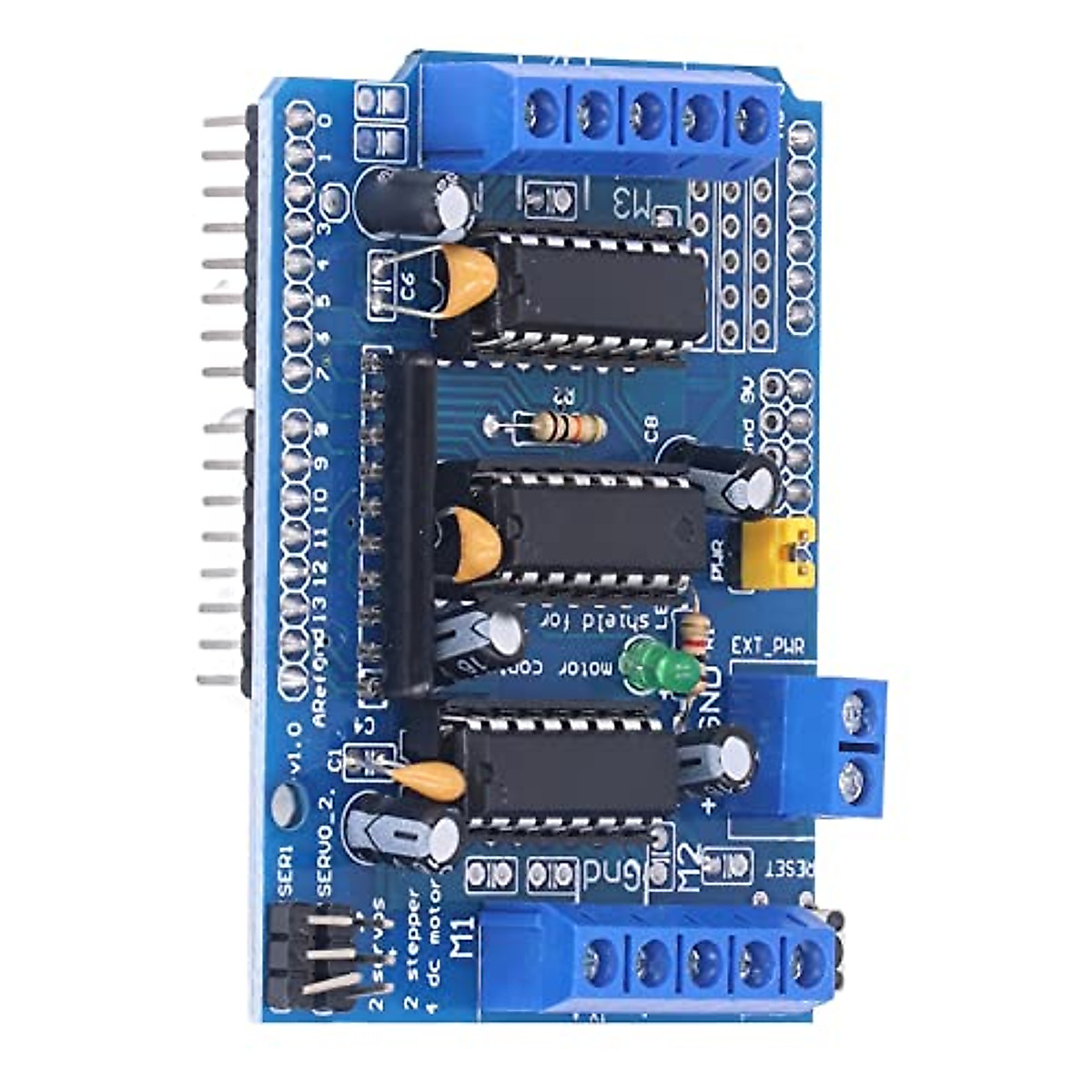 Stepper Motor Module, Simple Operation, Good Compatibility, L293D chip, Function Updates, Motor Driver Board for Electronic Experiments for DIY Robots