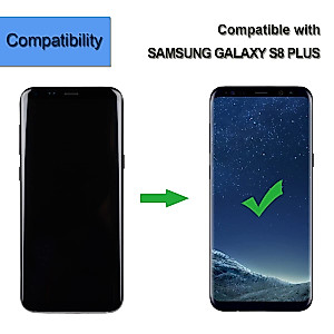[No Fingerprint Support] New TFT LCD Screen Compatible with Samsung Galaxy S8+ Plus G955F G955P G955V G955T G955R4 LCD Touch Screen Display Assembly with Frame + Tools(Black)
