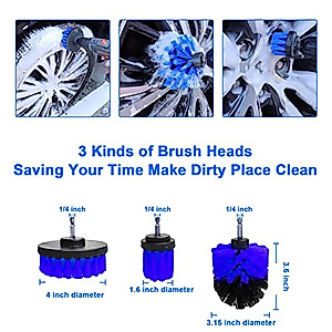 26Pcs Car Cleaning Tools, Detailing Brush Set, Car Detailing Kit, Drill Brush Set, Wire Brush Set, Wheel Brush Kit for Cleaning Tire and Rim, Interior, Exterior, Leather, Air Vents, Emblems, Dashboard