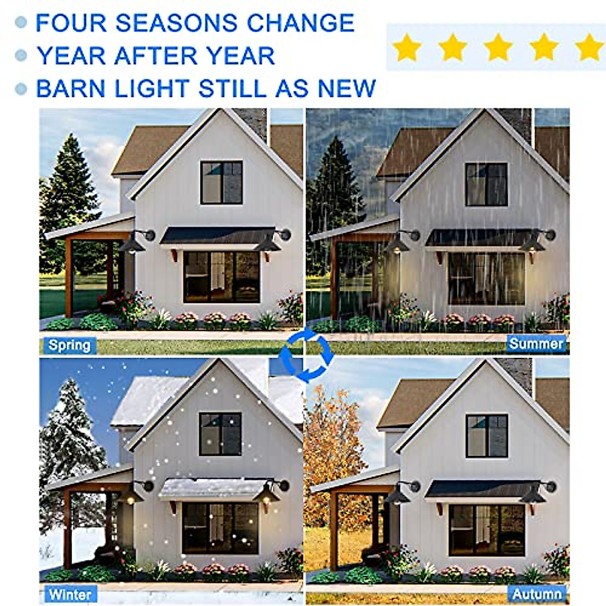 VICTOGATE 3 Pack Outdoor Wall Lights Wall Mount for House Front Porch Outdoor Wall Light Fixtures Wall Mount Matte Black Farmhouse Outdoor Wall Sconce, Classic Barn Lights Outdoor & Indoor-E26 Socket