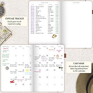 Legend Travel Planner – Vacation Itinerary Organizer for Solo Travel & Couples – Travelling Journal for Women & Men – Traveling Log with Expense Tracker & Packing List – Hardcover (Rose Gold)
