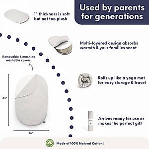 The Topponcino Company | Extra Cover Only | Insert Sold Separately | Fits All Topponcinos from The Topponcino Company | 100% Natural Cotton | Machine Washable (Grey)