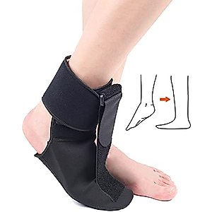 DouHeal Plantar Fasciitis Night Splint Sock, Soft Stretching Boot Splint for Sleeping, Fasciitis Support Dorsal Foot Drop Brace for Right/Left Foot, Recovery Socks, Braces (L)