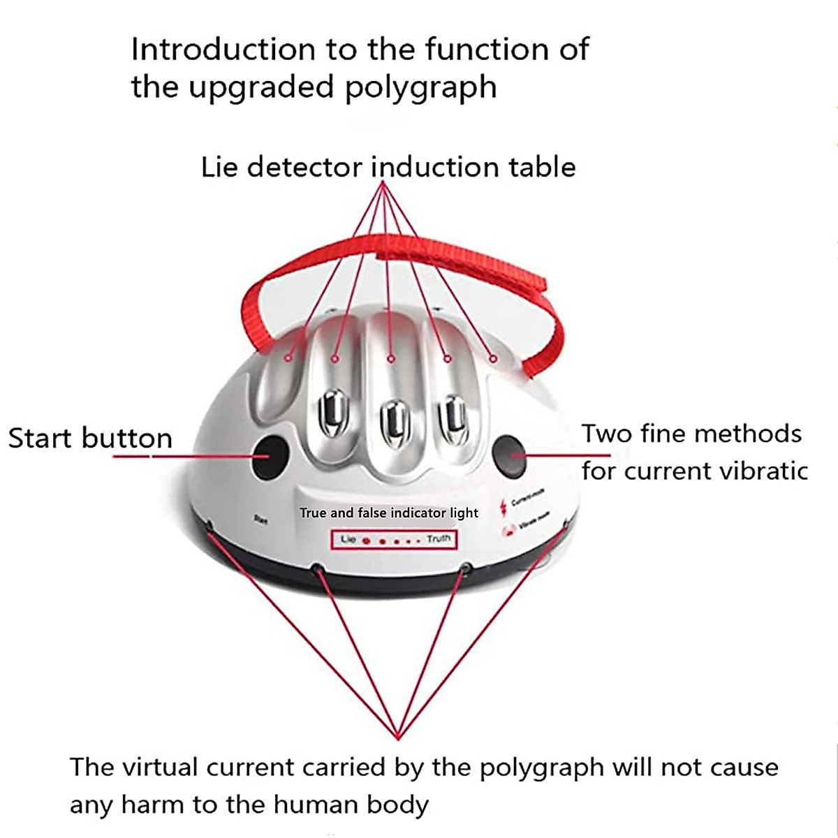 Micro Electric Shock Lie Detector, Shocking Liar Party Game Interesting True or Dare Game Lie Detector Joke Toys Polygraph Entertainment Shock Game,The Best Gift for Truth Game Toys