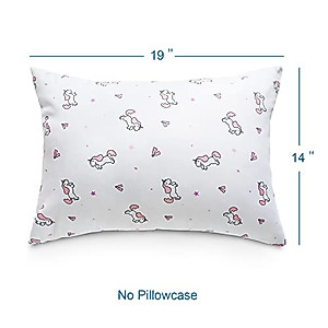 SPRINGSPIRIT Baby Toddler Pillow for Girls 2 Pack Ultra Soft & Breathable 14" x 19" Baby Pillows for Sleeping, Machine Washable Soft Travel Pillow, Toddler Bed Pillows