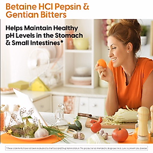 Doctor's Best Betaine HCI Pepsin & Gentian Bitters, Digestive Enzymes for Protein Breakdown & Absorption, Non-GMO, Gluten Free, 360 Count (Pack of 1)