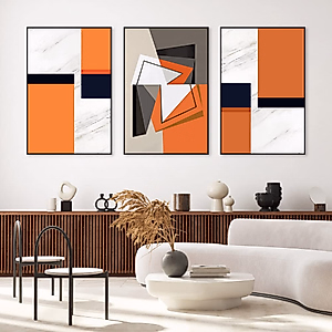 Wall Art, Framed Wall Art,Modern Abstract Canvas Wall Art 3 Piece Set Of Painted Prints, Boho Style For Living Room Bathroom Kitchen Office Wall Decor,Canvas Artwork (white, 16" X 24" X 3 pieces)