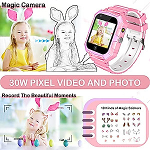 OKYUK Kids Smart Watches Boys Girls Ages 3-15 Kids GPS Tracker Waterproof 1.3 Touchscreen Watch with SIM Card SOS Two Way Call Voice Chat Christmas Birthday Gift for 3-15 Year Old Boys Girls