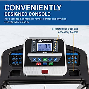 XTERRA Fitness TR Folding Treadmill, 250 LB Weight Capacity, Black