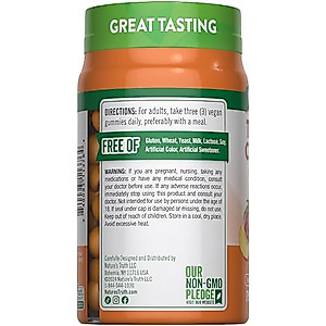 Nature's Truth Turmeric and Ginger Gummies | 70 Count | Peach Flavor | Vegan, Non-GMO, & Gluten Free Supplement