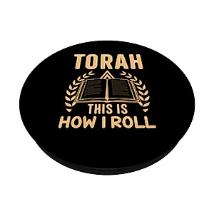 Simchat Torah Scroll This Is How I Roll Bar Bat Mitzvah Gift PopSockets Standard PopGrip
