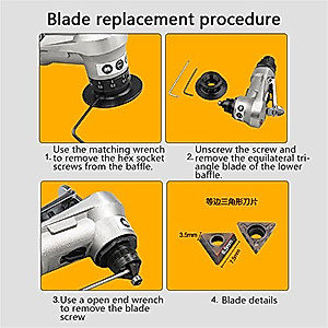 45° Arc Burr Trimming Machine Pneumatic Chamfering Deburring Tool Hand-held Edge Deburring Trimmer Air Beveling Tool Small Handheld Grinder with US Type Interface