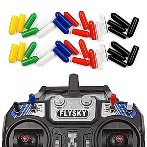 36 PCS RC Transmitter Switch Covers Colorful Rubber Anti-Slipping Cap for Jumper T16 T18 FrSky X9D QX7 Flysky Spektrum DX8e