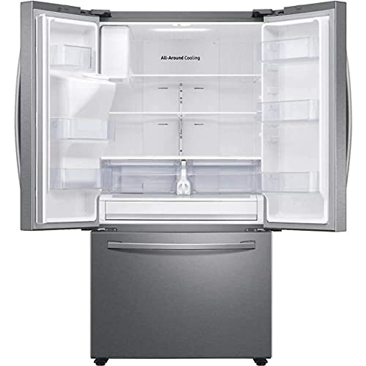 Samsung 27 Cu. Ft. Fingerprint Resistant Stainless Steel 3-Door French Door Refrigerator With External Water & Ice Dispenser