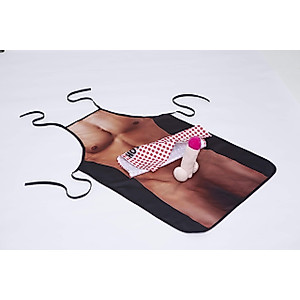 CozyEars Sexy Apron Creative Bachelorette Party Funny Gag Kitchen Grilling (Picnic Table) Black