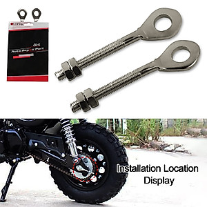 FLYPIG 0.4" 12MM Chain Axle Adjuster Tensioner for 50CC 70CC 90CC 110CC 125CC ATV Quad Dirt Bike Taotao Buyang Coolsport Kazuma Sunl Roketa CRF50 CRF70 CT70 XL75 XR50 XR70 XR80 XR100 Z50R Z50A Z50