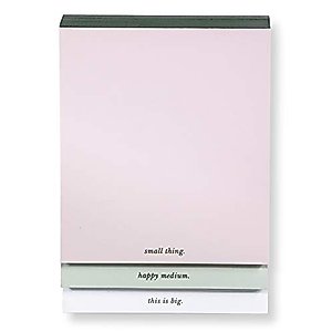 Kate Spade New York Stacked Desktop Notepad, Includes 3 Memo Pads with 75 Sheets, Colorblock