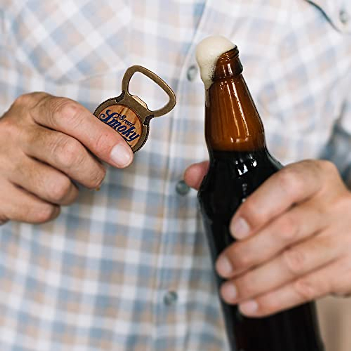 Pine Ridge Great Smoky Mountain Magnetic Bottle Opener, Refrigerator Wall Mounted Beer Opener, Gift for Nature and Outdoor Lovers, Family And Friends