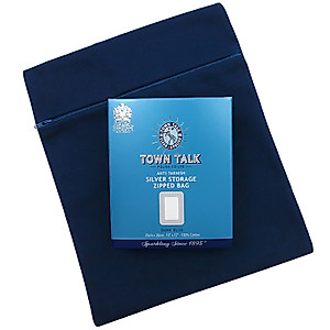Anti-tarnish Zipped Silver Storage Bag by Town Talk (10" x 12")