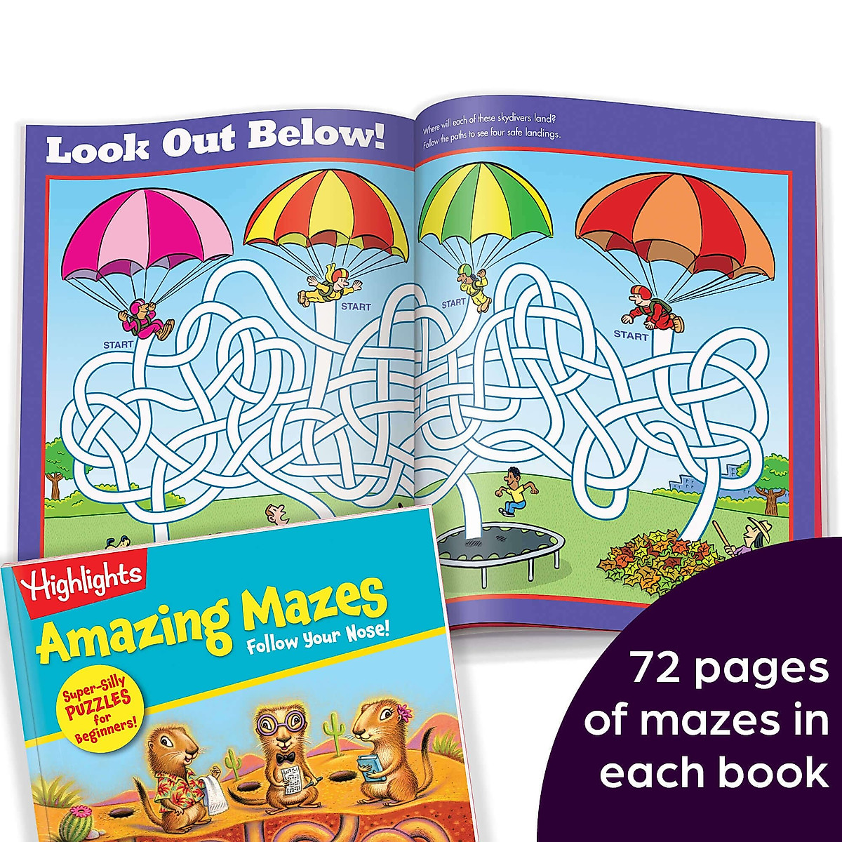 Highlights for Children Amazing Mazes Beginner Maze Books for Kids Ages 3-6, 144 Pages, 2-Pack of Activity Books, Screen Free Fun and Challenging Mazes for Kids