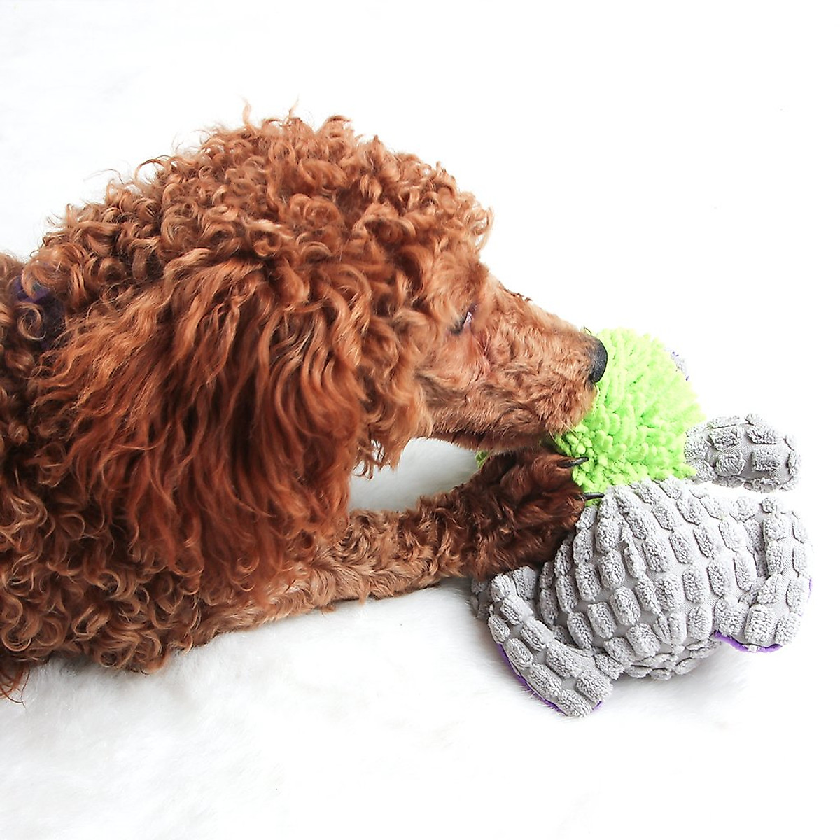 IFOYO Dog Plush Toy, Pet Dog Toy Tough Dog Squeaky Toy Cute Dog Teething Toy for Medium Small Dogs, Elephant