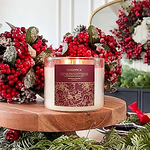 Goodpick Christmas Cookie Scented Candle, Holiday Candles Gifts, Jar Candle for Living Room, Soy Candles for Friend, 3 Wicks Scentsational Candles, 14.5 Oz Includes Lid