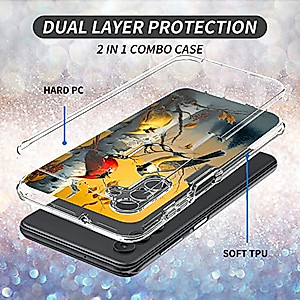 BPQOJB Galaxy A13 5G Case for Samsung A13 5G Clear Case Dual Layer Transparent Soft TPU Hard PC Shock Proof Cover with Wild Birds Pattern Designed Phone Case for Samsung Galaxy A13 5G 6.5" 2022