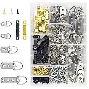 Picture Hanging Kit 500 PCS, Sutemribor Heavy Duty Assorted Picture Hangers with Screws for Picture Hanging Wall Mounting (500)