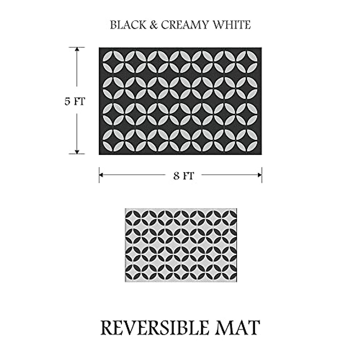 Outdoor Carpet Waterproof 5x8 ft Patio Outside Mat for RV Camping Picnic Reversible Lightweight Plastic Straw Rug for Patio Decor Decoration