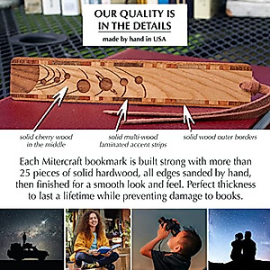 Planets Orbiting Outer Space Mercury Venus Mars Juniper Saturn Uranus Neptune Pluto Engraved Wooden Bookmark - Also Available with Personalization - Made in USA