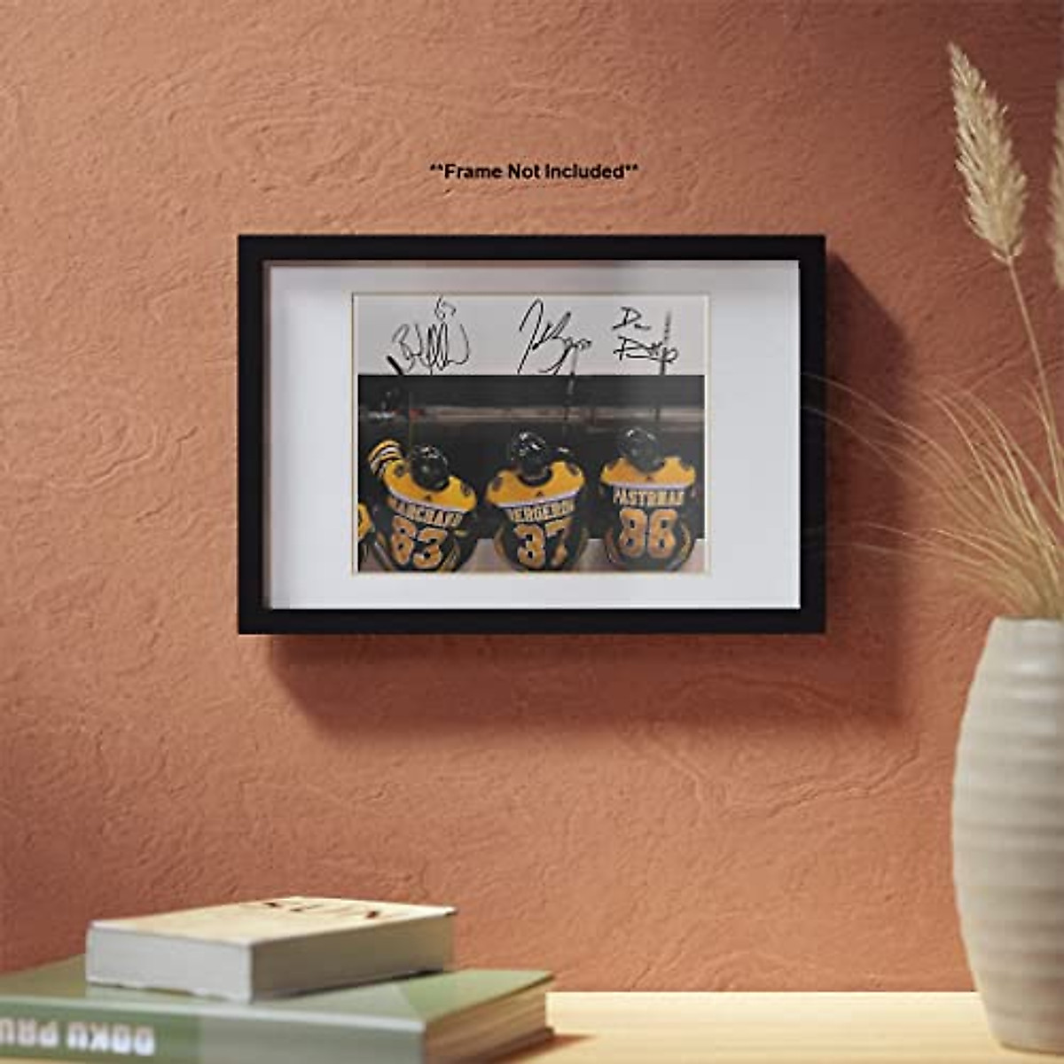 Ikonic Fotohaus Patrice Bergeron Brad Marchand David Pastrnak Bruins Signed Photo Autograph Print Wall Art Home Decor