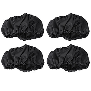 4Pcs Tire Covers for RV Wheel, Oxford Fabric for Child Kid Baby Stroller Jogger Wheels Covers Classic Accessories Black Dust Tire Cover, 4.7-6.3Inch (S)