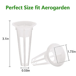 Aooccder 50pcs Grow Baskets Replacement for Aerogarden,Seed Pods Baskets Compatible with Grow Sponges and Domes,Plant Growing Containers for Hydroponic Growing System